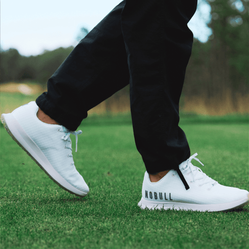 Men's Stadium White Ripstop Golf Shoes | NOBULL